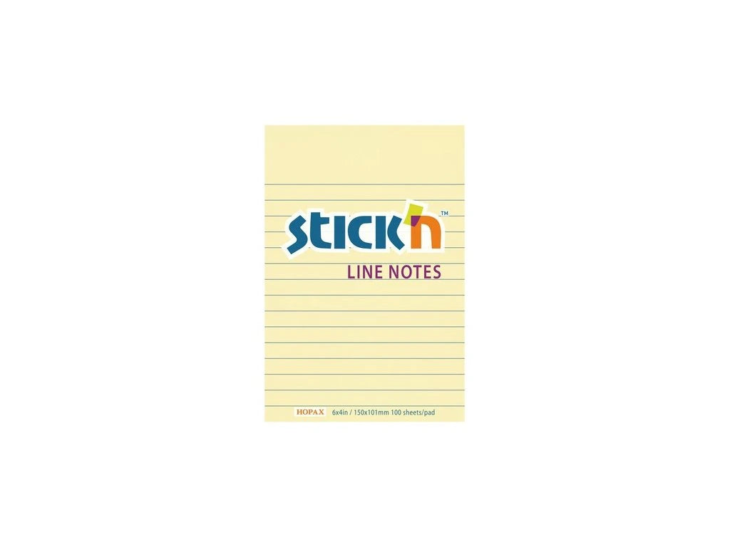 HOPAX POST IT PAD-6"x4" LINE YELLOW – Color Station Website