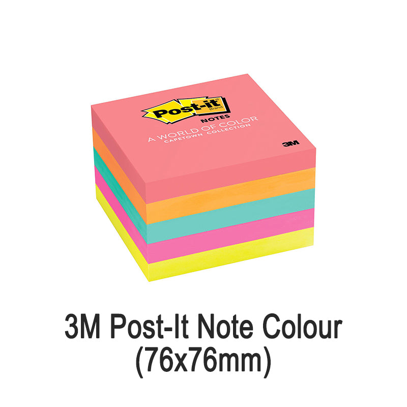 3M Post-it 5 Colours Notes(3in x 3in) - Hurry Now, Limited Time Offer ...