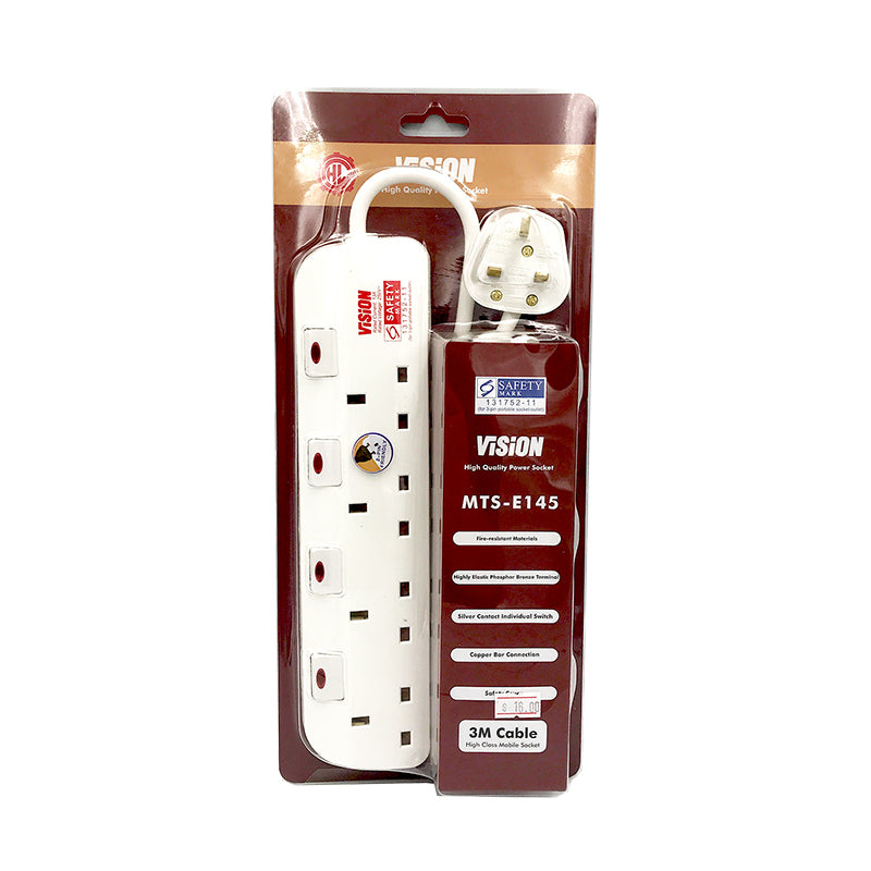 Extension Cable - 4 Gang Socket - Lowest Price Guaranteed – Color ...