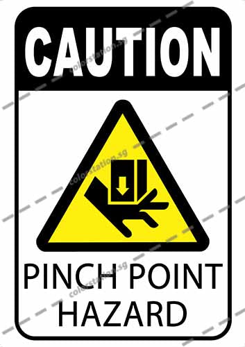 CAUTION - PINCH POINT HAZARD (SHARP TOOLS) – Color Station Website