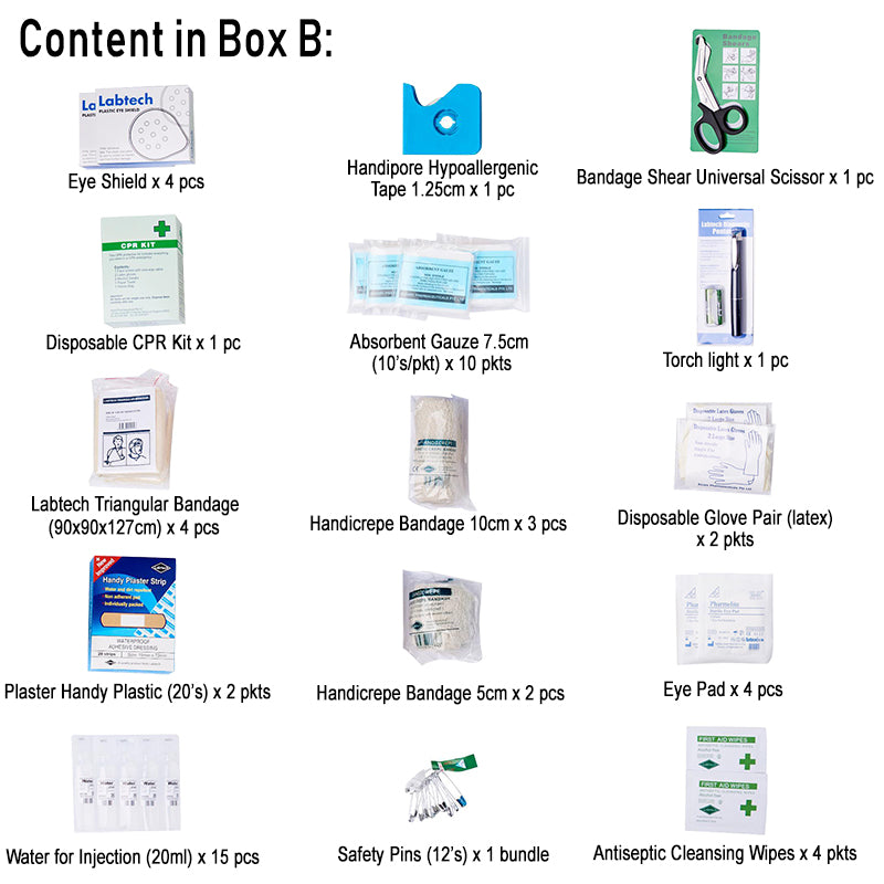 Alcare First Aid Box B (for 50 pax) - Best Value For You – Color ...