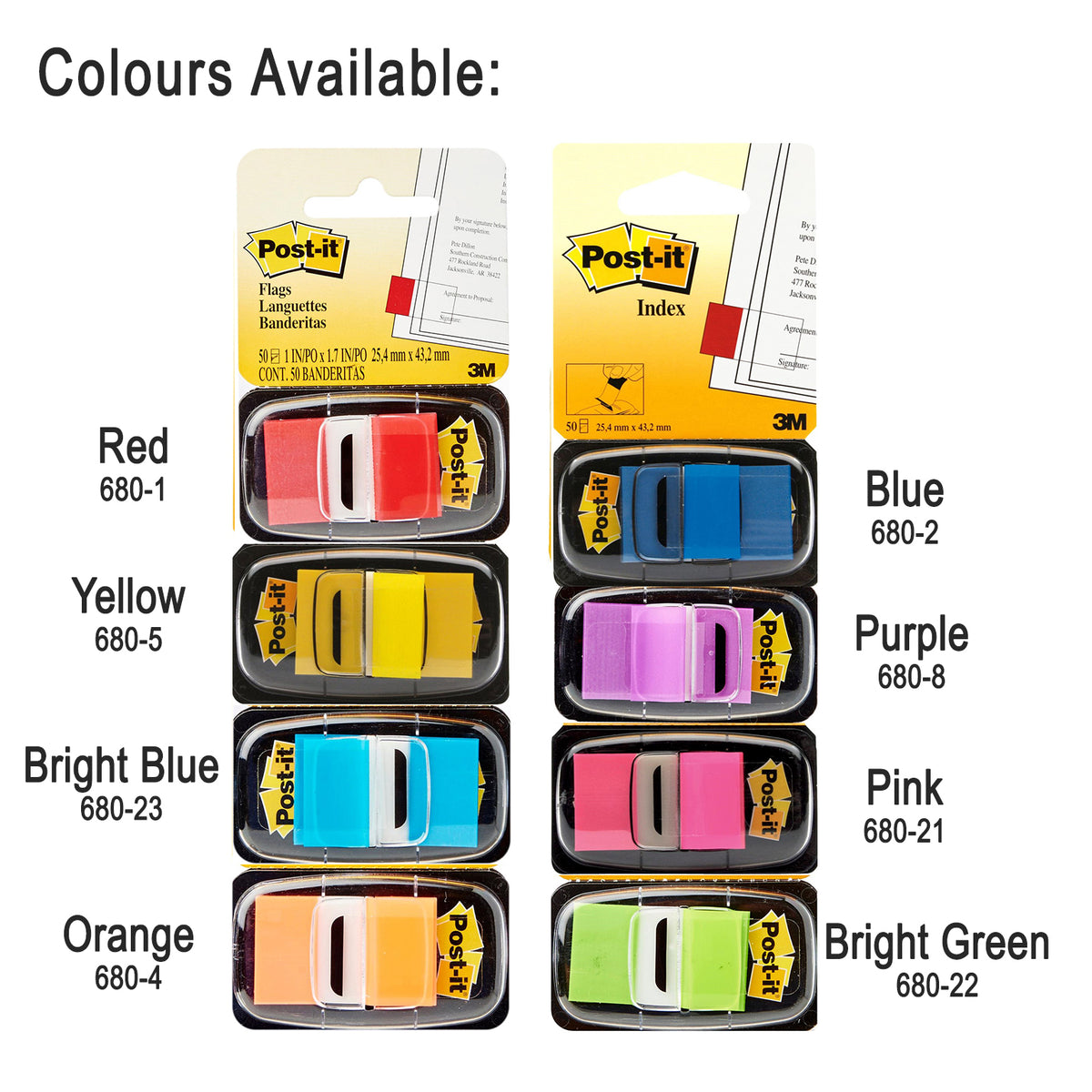 3M Post-it Colour Flags (1in x 1.7in) - Cheapest Price Guaranteed ...