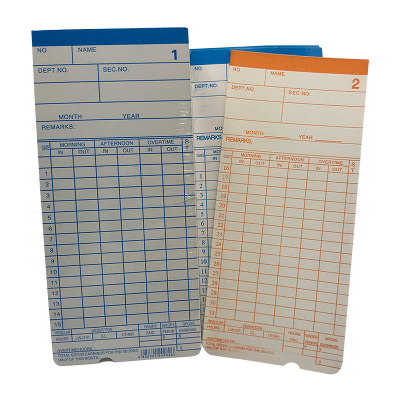 Punch Card/Time Card (100's) - Cheap Deals on Offer Now – Color Station ...