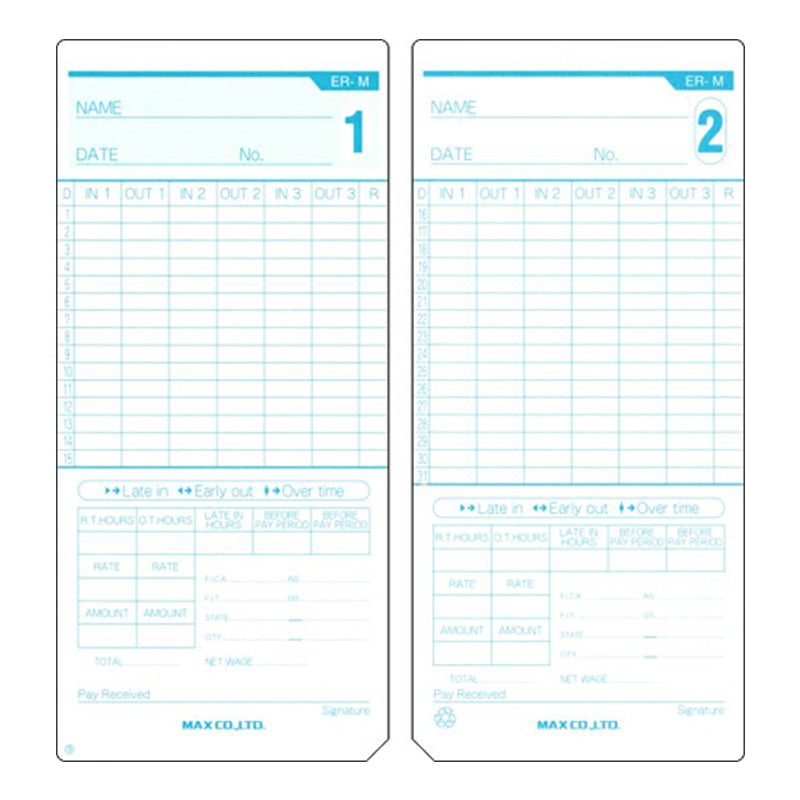 Max Time Card ER-M (100's) - Cheapest Price Guaranteed – Color Station ...