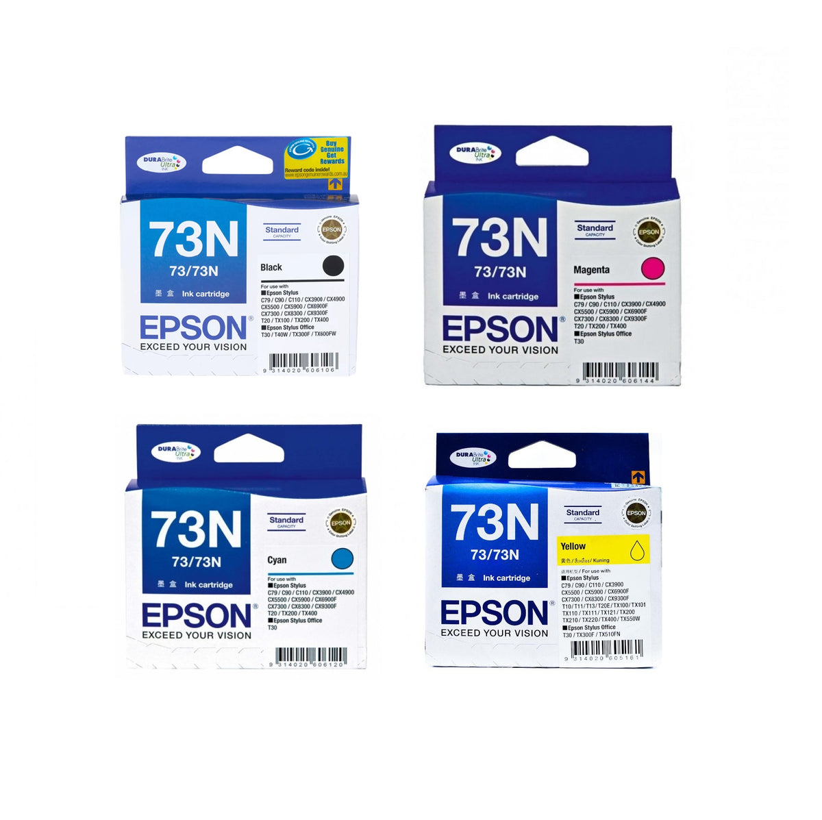 Epson Ink Cartridges 73/73N (Black & Colours) - Hurry Now, Limited Time ...